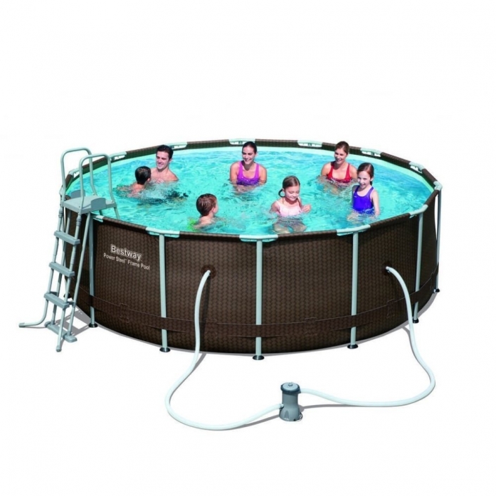 Bestway 12ft x 39.5" Rattan Steel Pro Max Frame Pool Set - The Outdoor ...