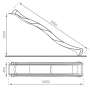 10ft / 3 Metre - Three Metre Heavy Duty Wavy Slide - The Outdoor Toy Centre