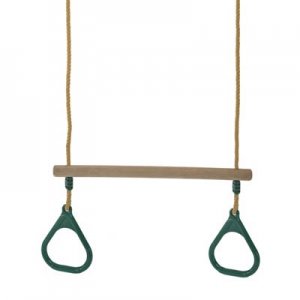 TP Wood Trapeze & Rings - The Outdoor Toy Centre