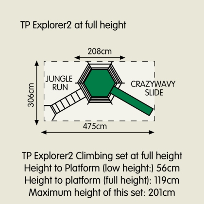 TP Explorer Frame, Platform and Den, Crazywavy Slide, Attachment Bar ...