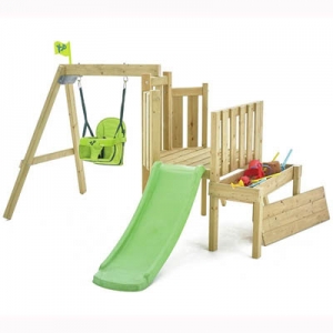 TP Forest Toddler Wooden Playframe, Swing & Slide Set - The Outdoor Toy ...